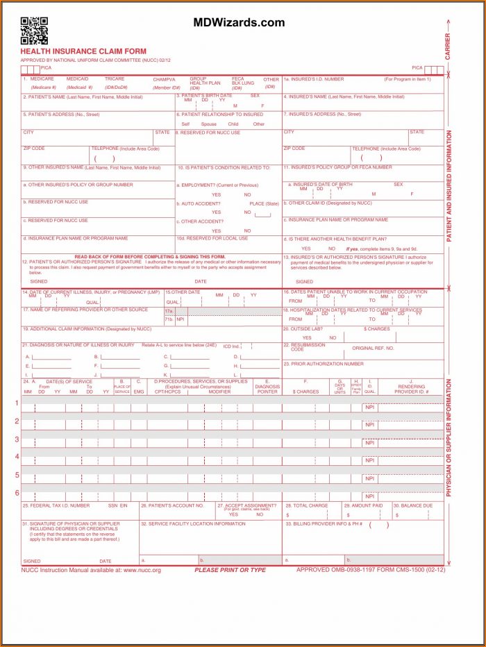 Hcfa 1500 Forms Free Download - Form : Resume Examples #QJ9eZjZYmy